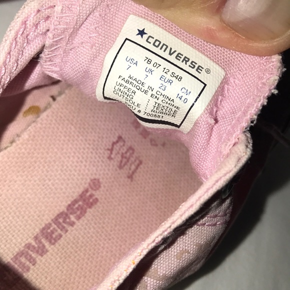 Converse | Shoes | Converse Pink Little Girl Sneakers Sz 7 Us | Poshmark